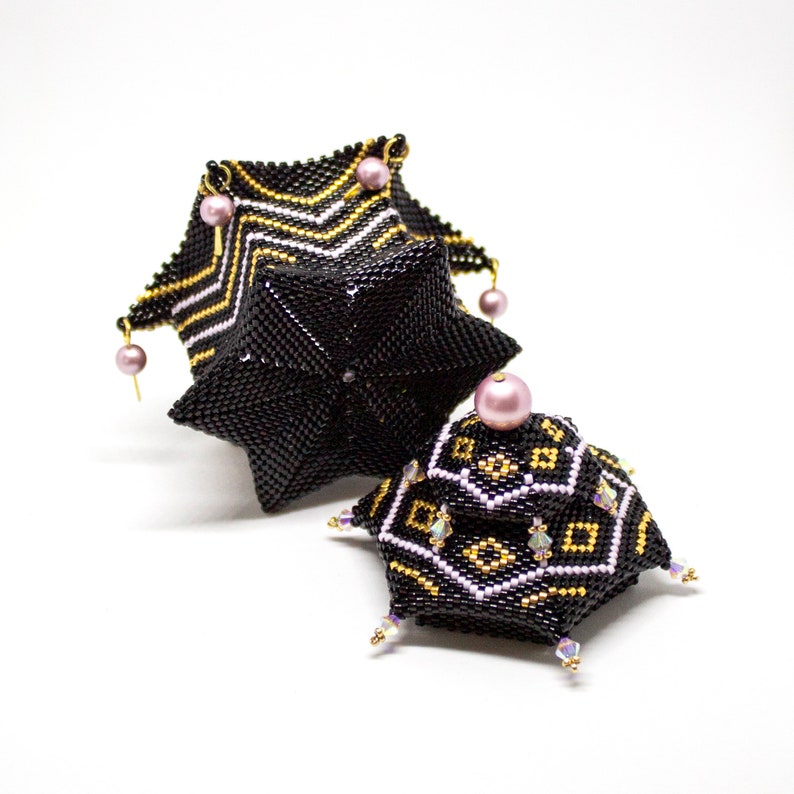 Beading Pattern - Tutorial - Ornament - the Pearl Pagoda Box - Gift Box ...