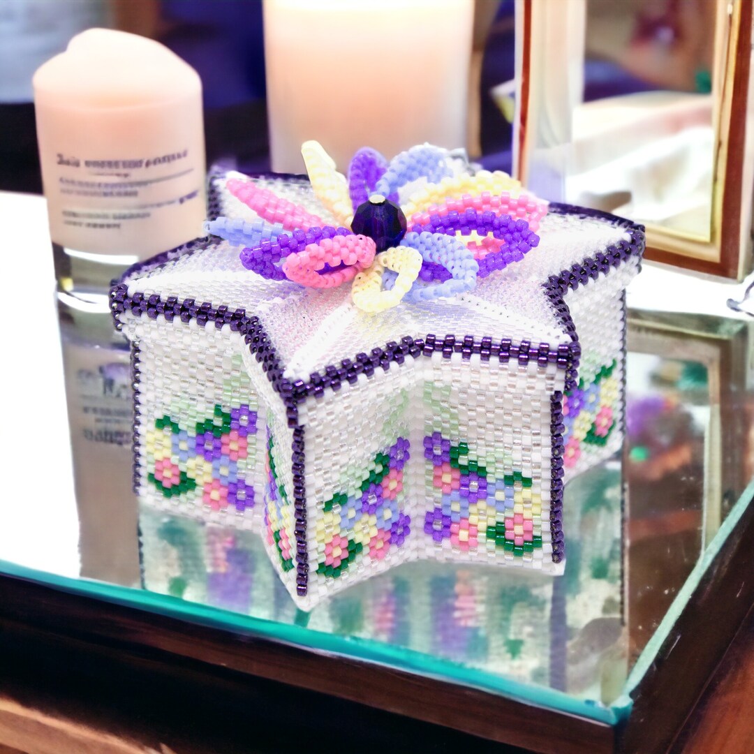 Beading Pattern - Tutorial - Ornament - the Star Trinket Box - PDF ...