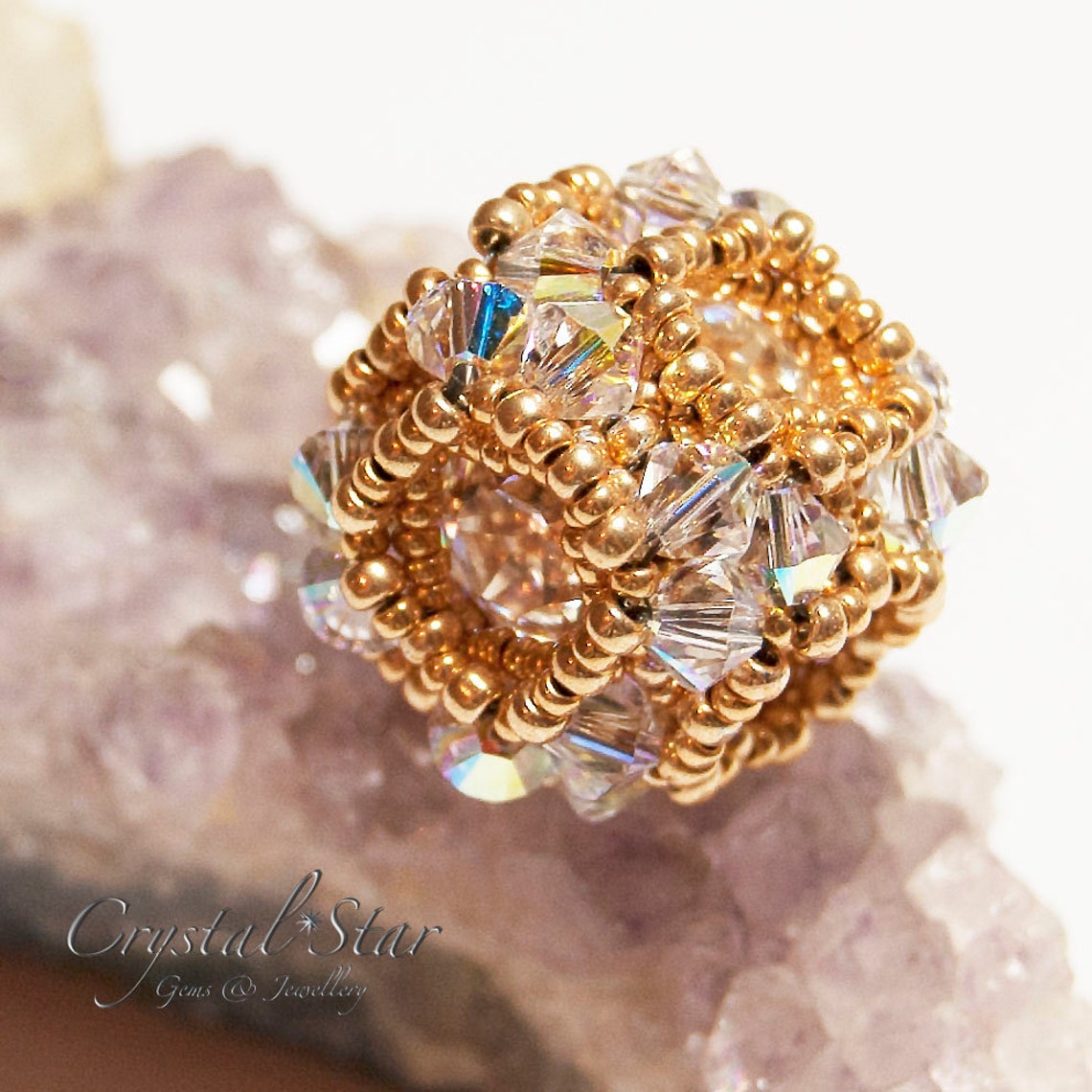 Beading Pattern Cube Beaded Bead Tutorial PDF | Etsy