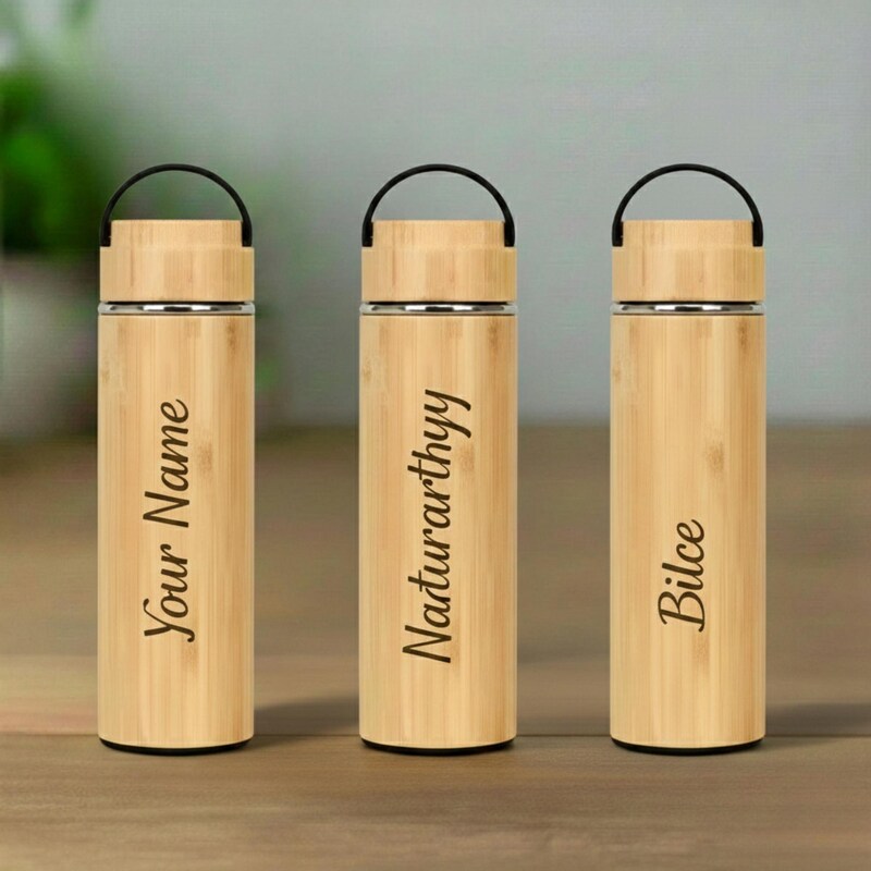 Eco Bamboo Travel Flask - Etsy