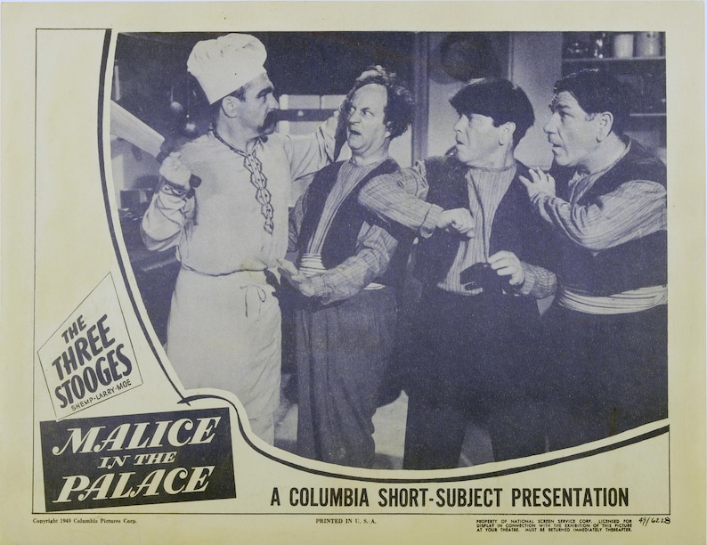 The Three Stooges Lobby Cards for Malice in the Palace Digital Poster ...