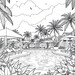 Summer Escape Coloring Pages – 10 Printable Sheets of Tropical Travel ...