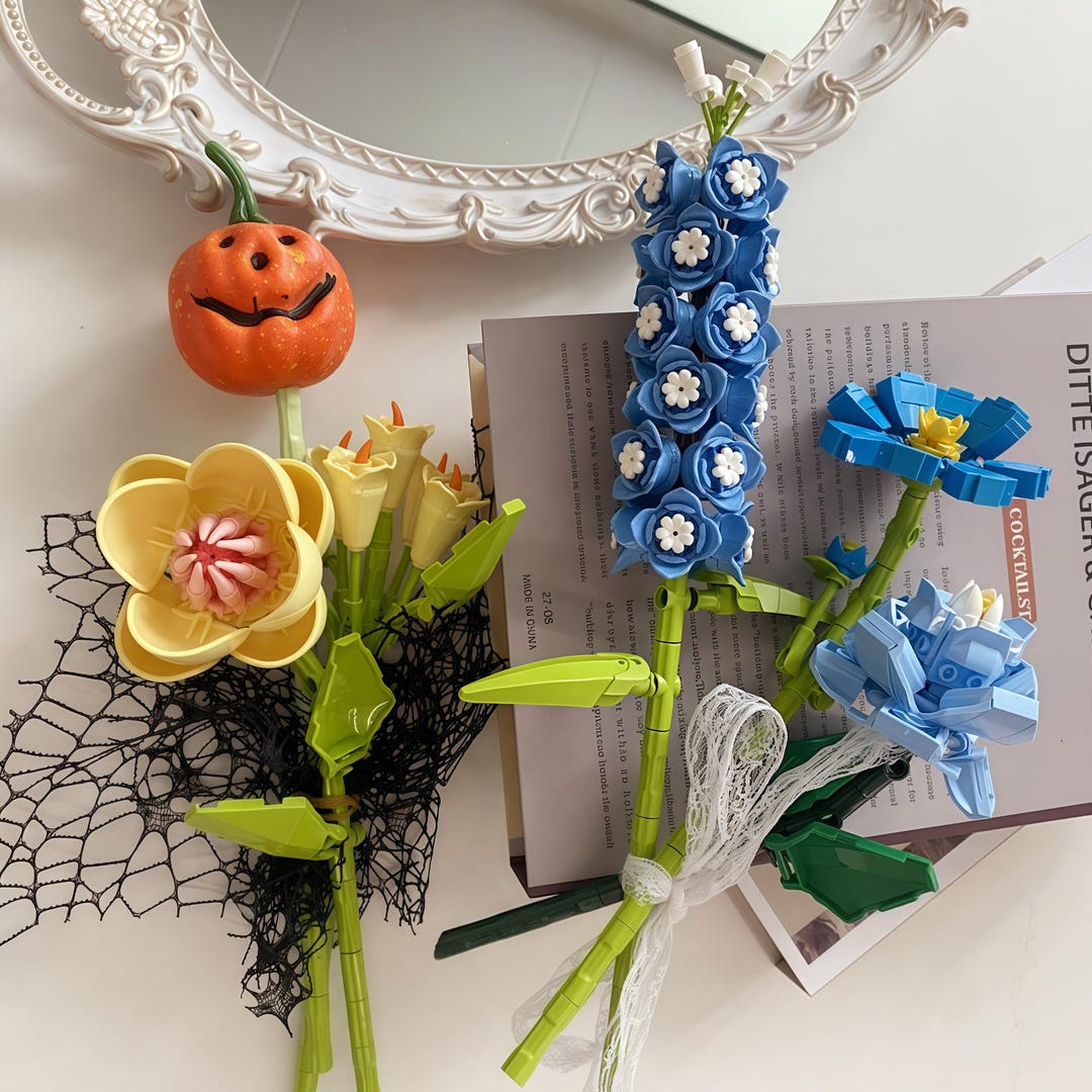Fall Brick Flower Arrangement,thanksgiving Table Centerpiece Decor ...