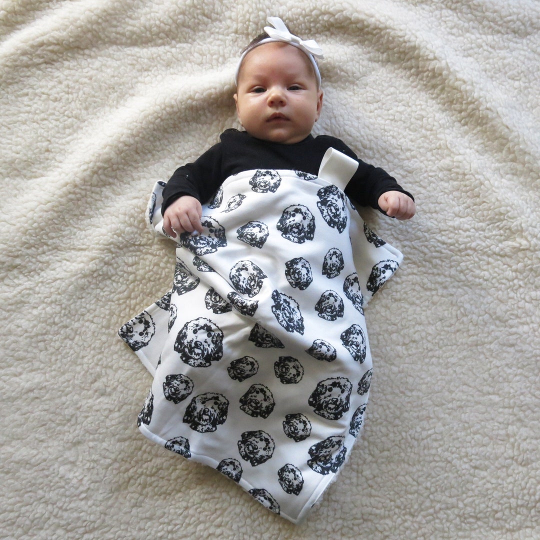 Cockapoo Dog Print Baby Lovey Made From Organic Cotton, Baby Security ...