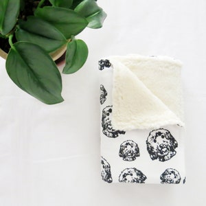 Cockapoo Dog Print Baby Lovey Made From Organic Cotton, Baby Security ...