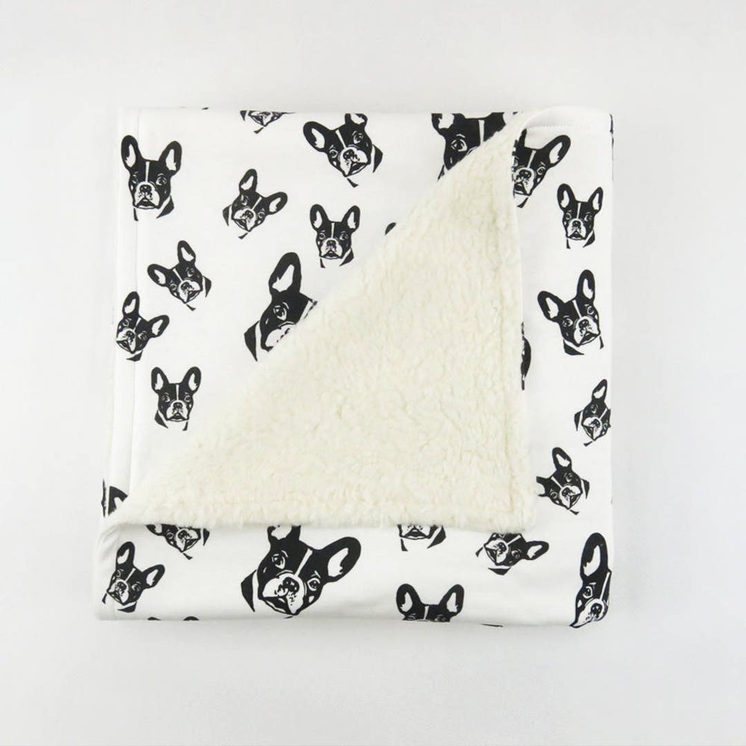 French Bulldog Print Baby Blanket Organic Cotton Warm - Etsy