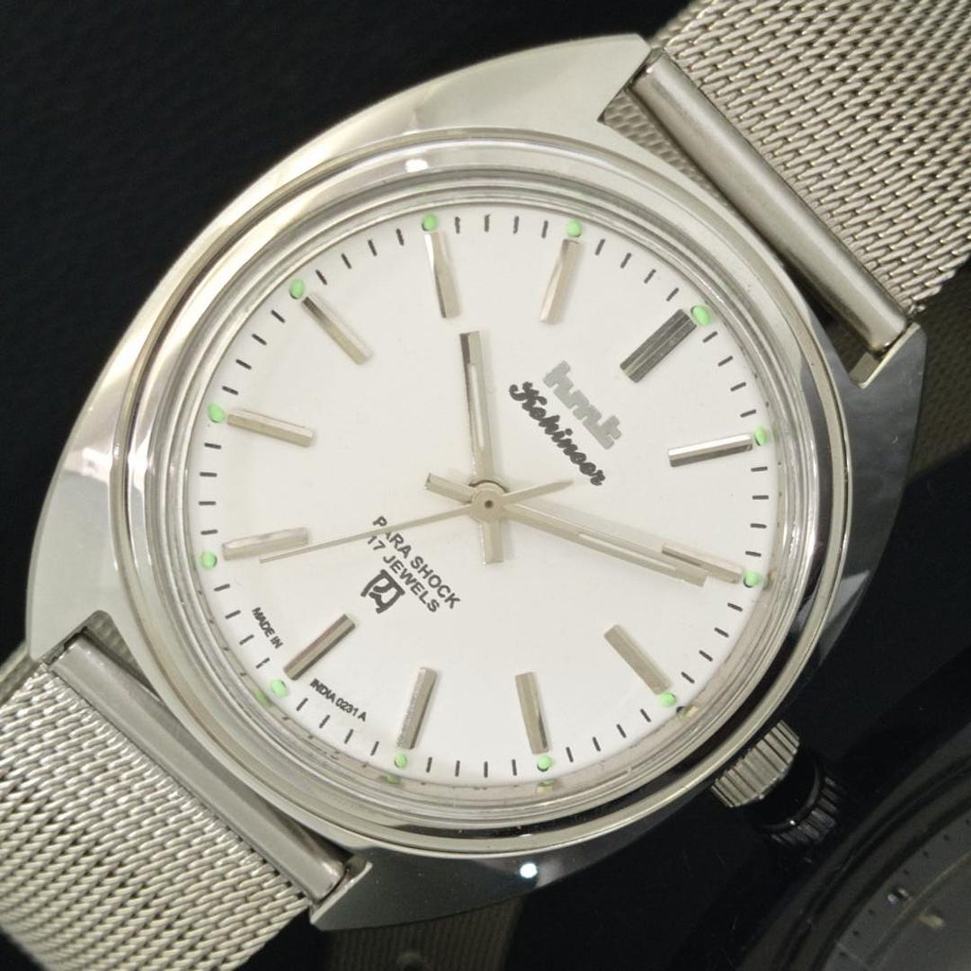 Vintage Hmt Kohinoor Hand-winding Indian Mens White Color Dial Wrist ...