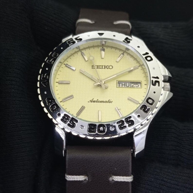 Collectible Seiko 6309A Automatic Japan Mens Day/date Vintage Cream ...