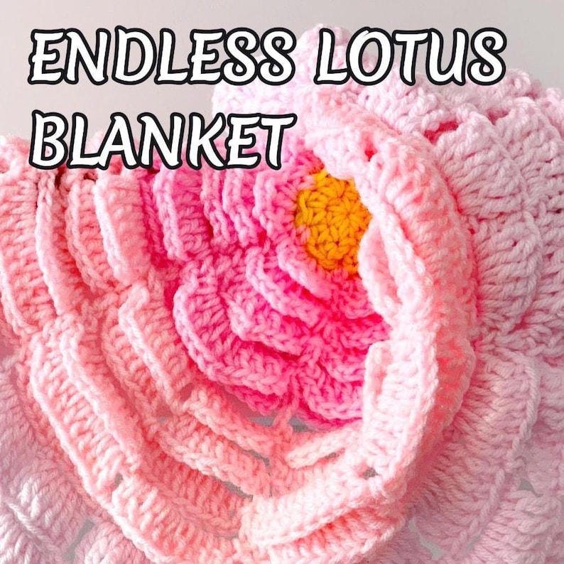 Lotus 7 Petals Baby Blanket Pattern, Crochet Flower Blanket, Pdf ...