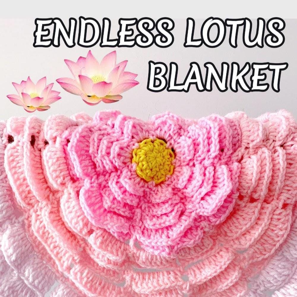 Lotus 7 Petals Baby Blanket Pattern, Crochet Flower Blanket, Pdf ...