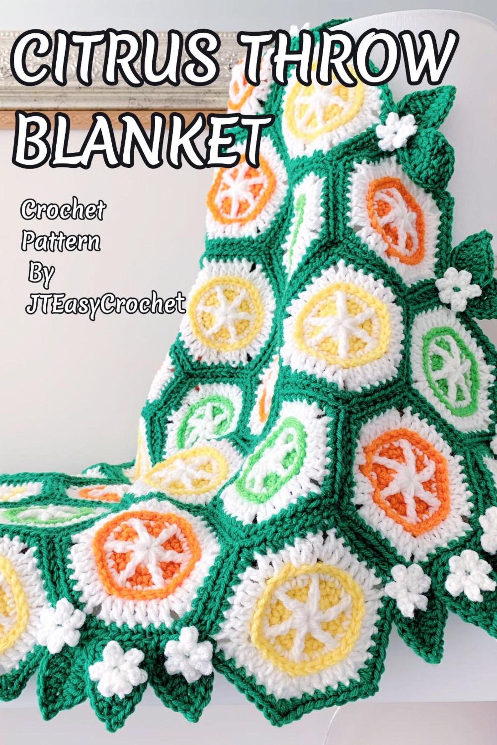 Citrus Baby Blanket Pattern, Crochet Blanket Pattern, Newborn Afghan ...