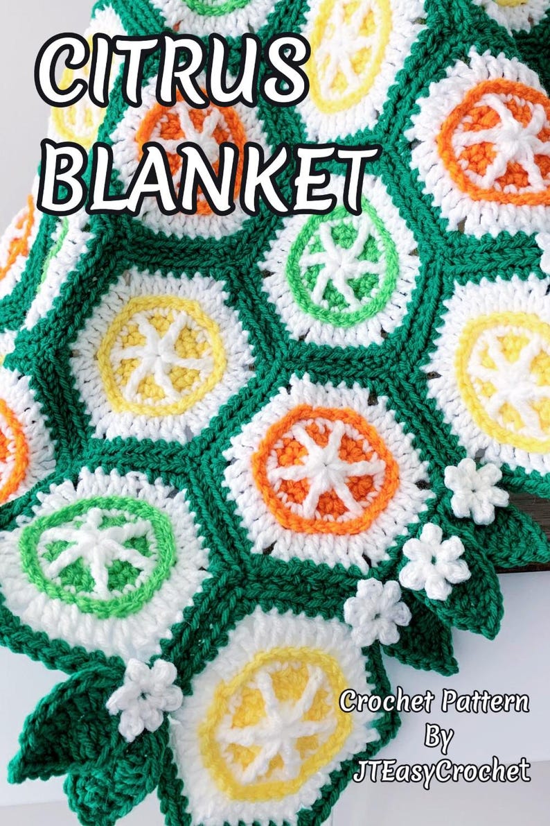 Citrus Baby Blanket Pattern, Crochet Blanket Pattern, Newborn Afghan ...