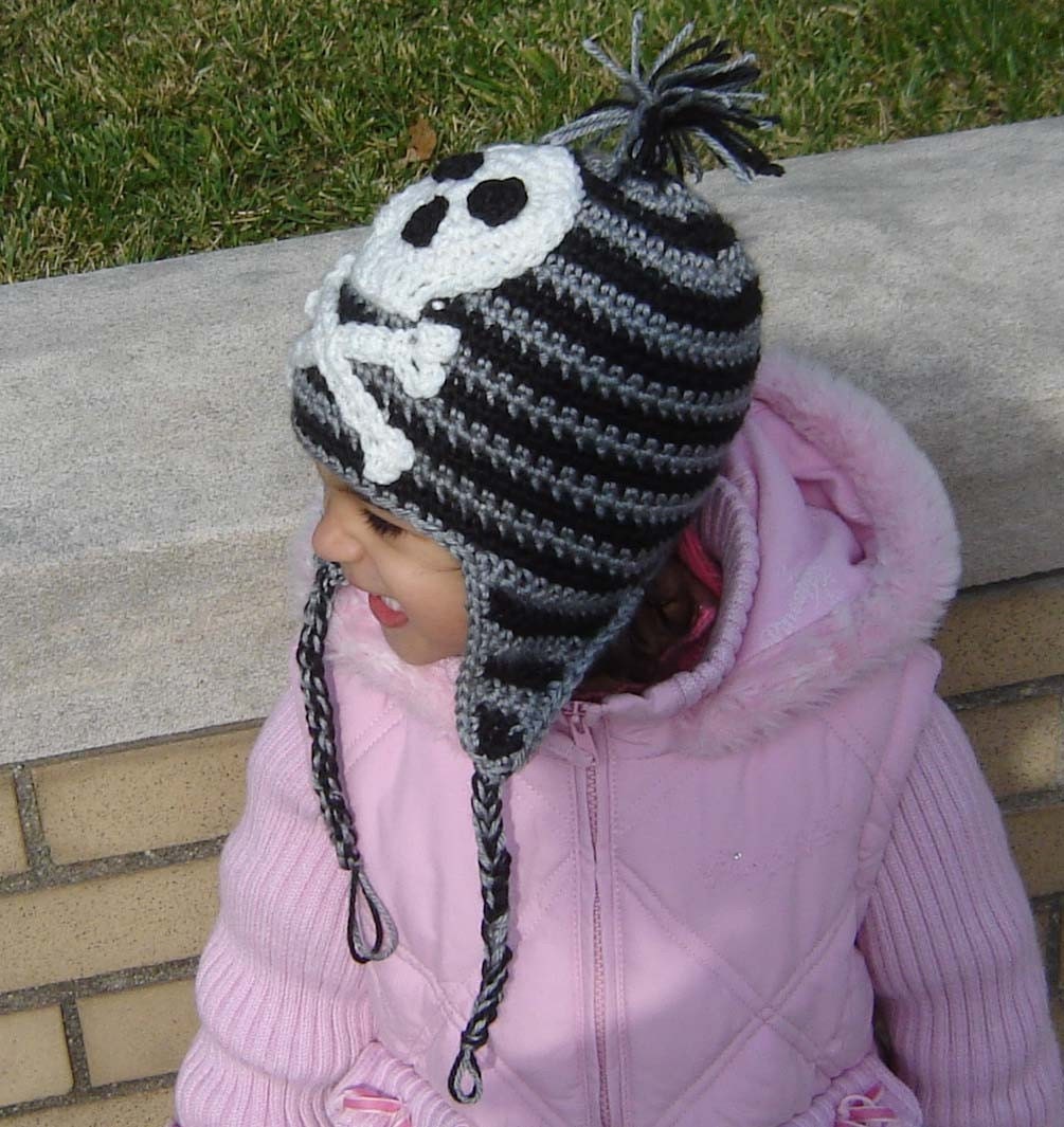 PDF Pirate Earflap Hat DOWNLOADABLE Crochet Pattern No 067 ALL | Etsy