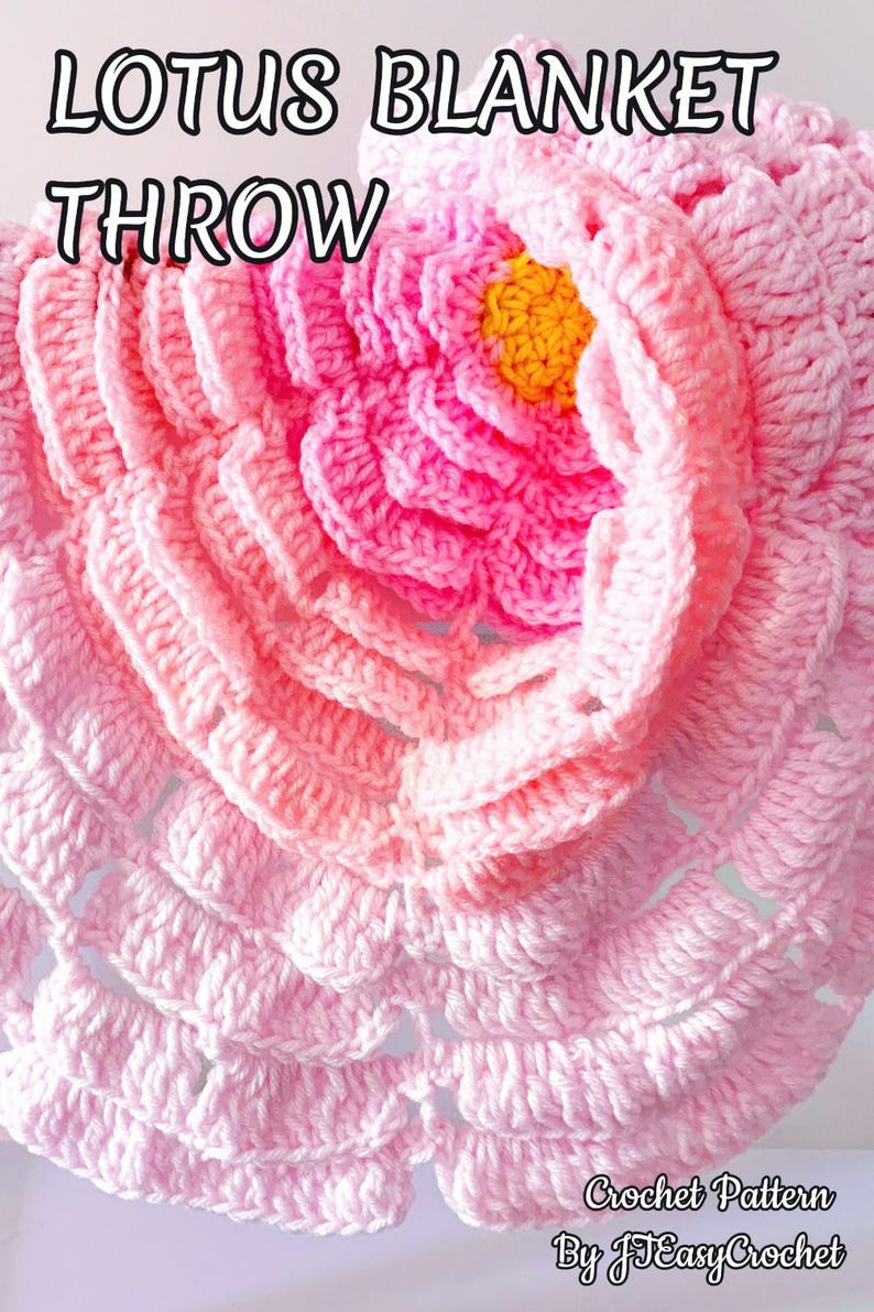 Lotus Flower Baby Blanket Crochet Pattern PDF Instant Download, Round ...