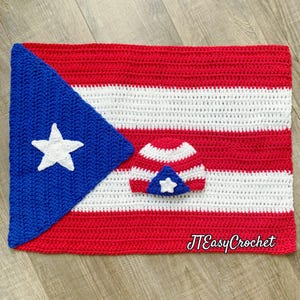 Puerto Rico Flag Baby Blanket Crochet Pattern, PDF Instant Download ...