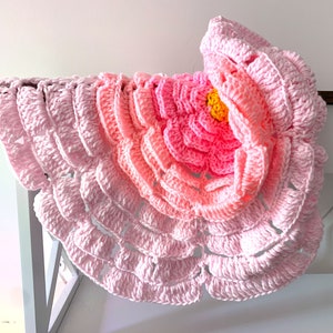 Lotus 7 Petals Baby Blanket Pattern, Crochet Flower Blanket, Pdf ...