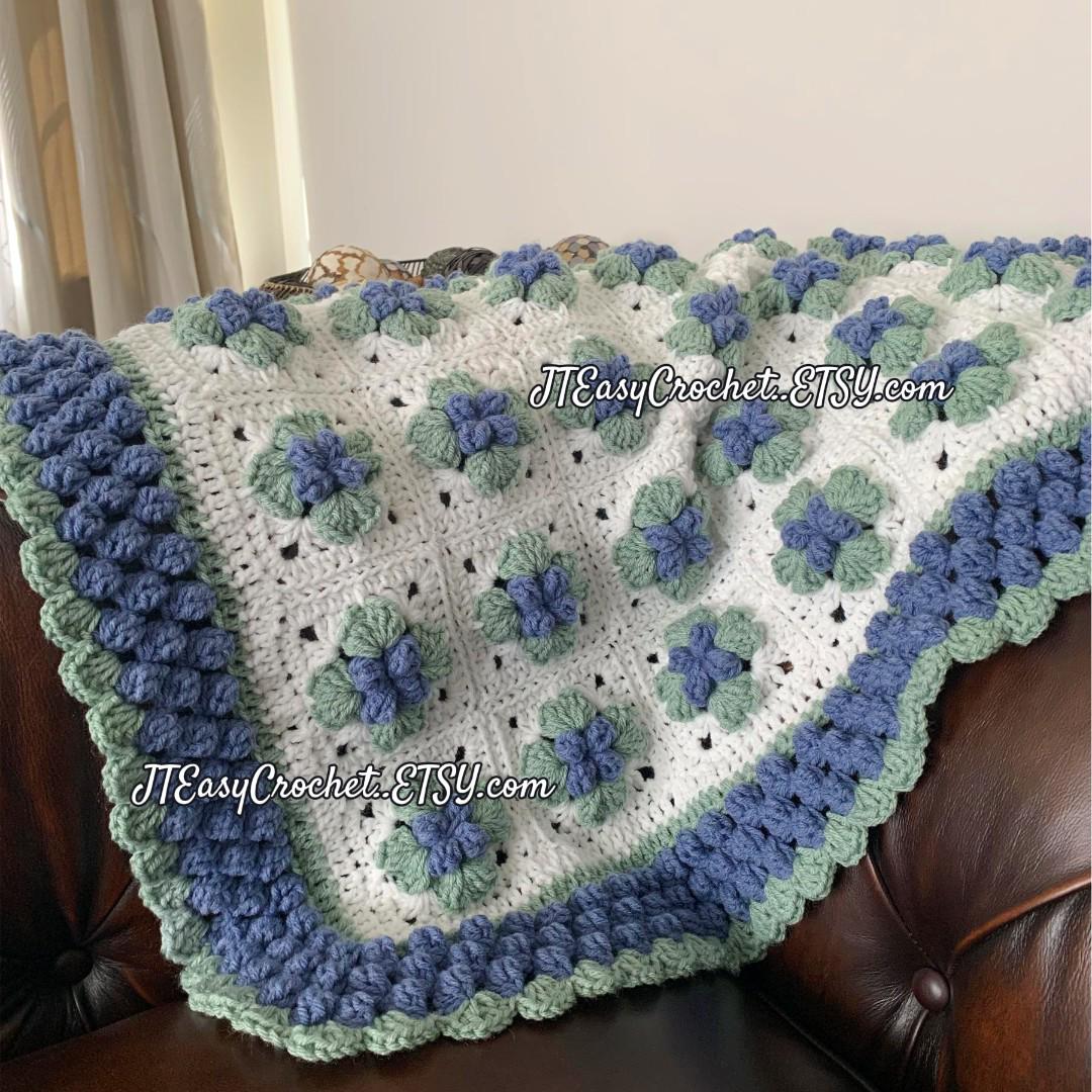 Blueberry Baby Blanket Pattern, Crochet Fruit Afghan, PDF Pattern ...