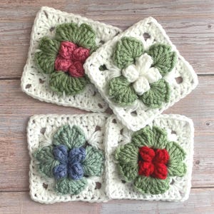 Easy Granny Square Crochet Pattern, Crochet Berry Blanket, 3D Summer ...
