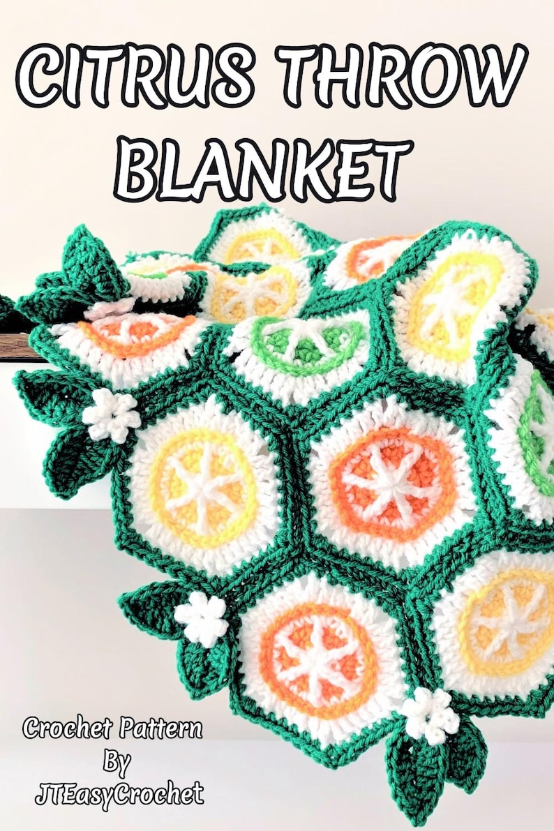 Citrus Baby Blanket Pattern, Crochet Blanket Pattern, Newborn Afghan ...