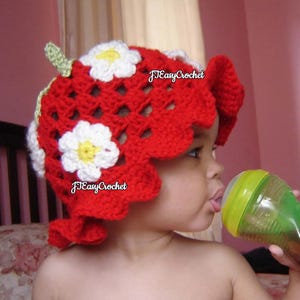 Hat Pattern Crochet Strawberry, Baby Crochet Bucket Hat Pattern ...