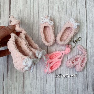 Ballet Shoe Charm Crochet Pattern, Ballerina Dancer Gift, PDF Instant ...
