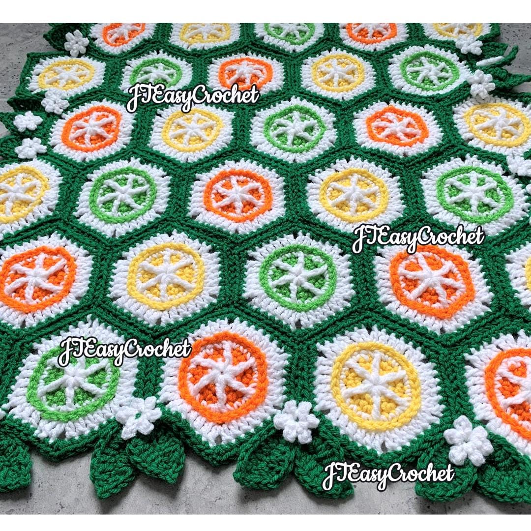 Citrus Baby Blanket Pattern, Crochet Blanket Pattern, Newborn Afghan ...