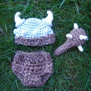 Crochet Viking Hat Pattern, Baby Viking Costume Pattern, Newborn Photo ...