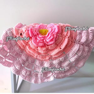 Lotus 7 Petals Baby Blanket Pattern, Crochet Flower Blanket, Pdf ...