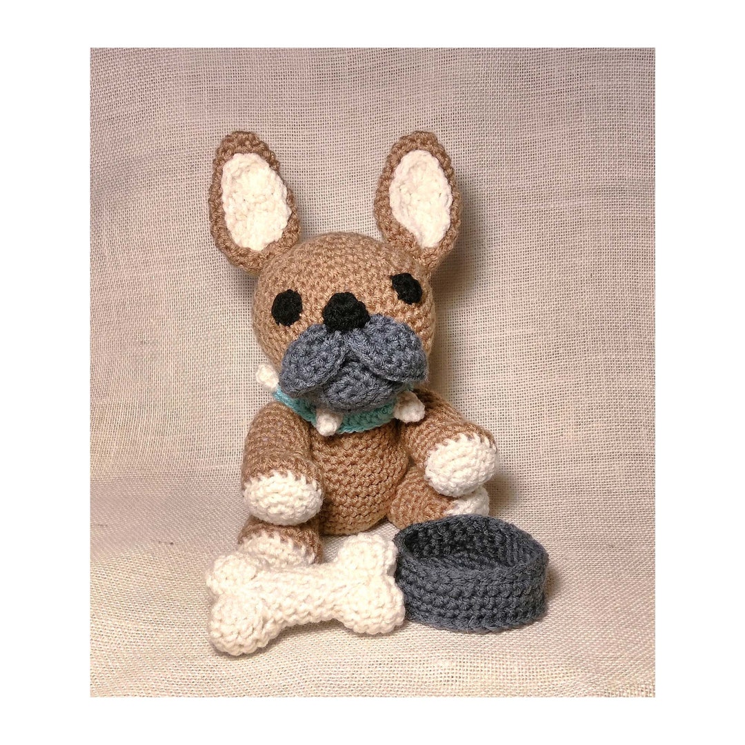 Crochet Bulldog Pattern, Benji the Frenchie, French Bulldog Crochet ...