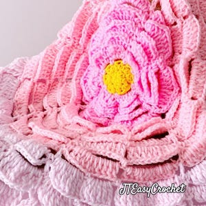 Lotus 7 Petals Baby Blanket Pattern, Crochet Flower Blanket, Pdf ...