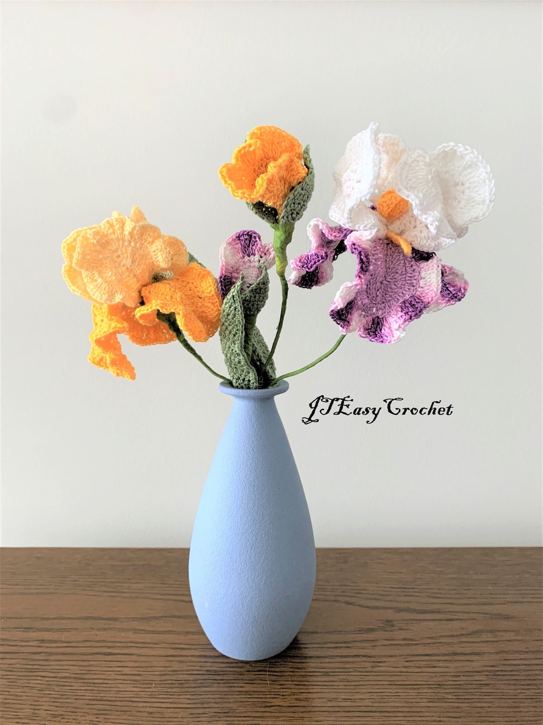 Iris Flower Crochet Pattern, Spring Flowers, Wild Flower Crochet ...