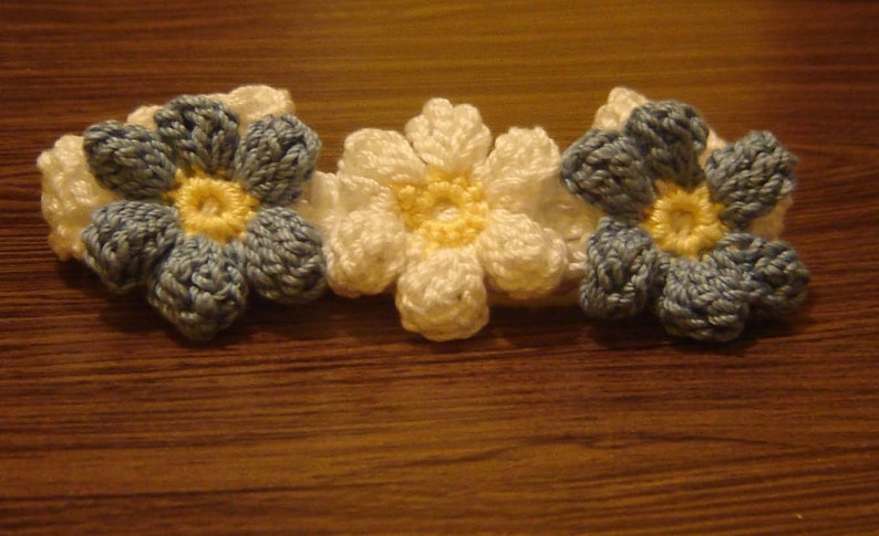 PDF Instant Download Easy Crochet PATTERN No 021 Blue Flowers - Etsy