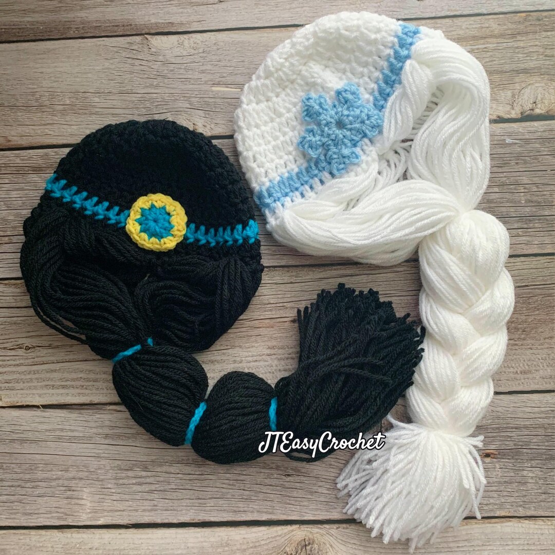 Crochet Wig Hat, Princess Wig Pattern PDF Instant Download, Wig With ...