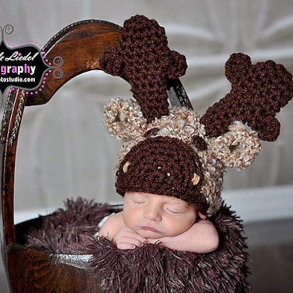 Crochet Moose Hat - Etsy