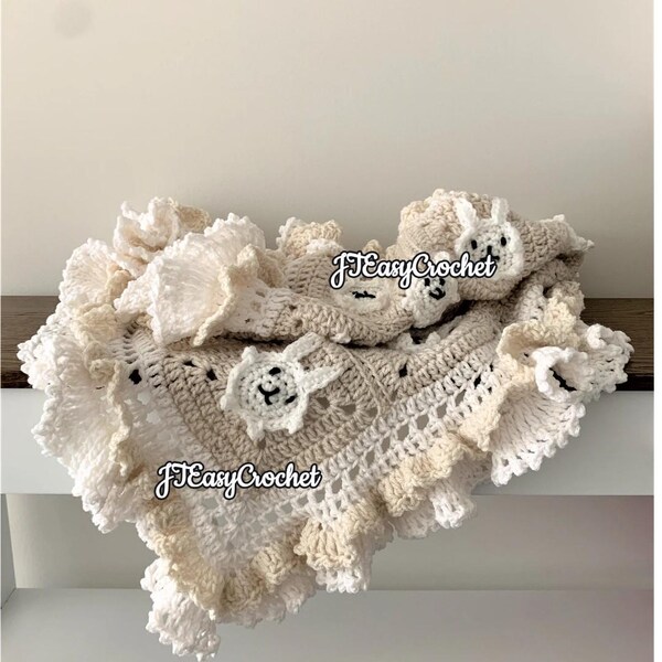 Easter Bunny Crochet Pattern Blanket - Etsy