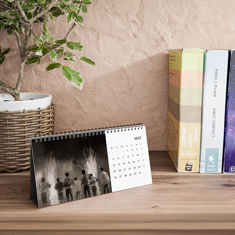 BTS Desk Calendar 2025: Kpop Fan Merchandise, Room Decor | - Etsy