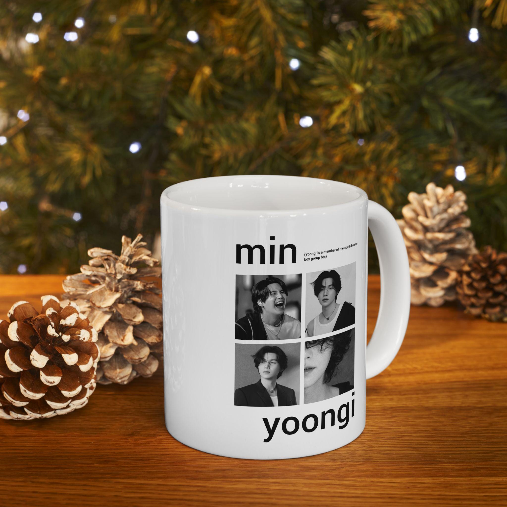 BTS Suga Mug: Kpop Coffee Cup - Army Fan Merchandise | - Etsy