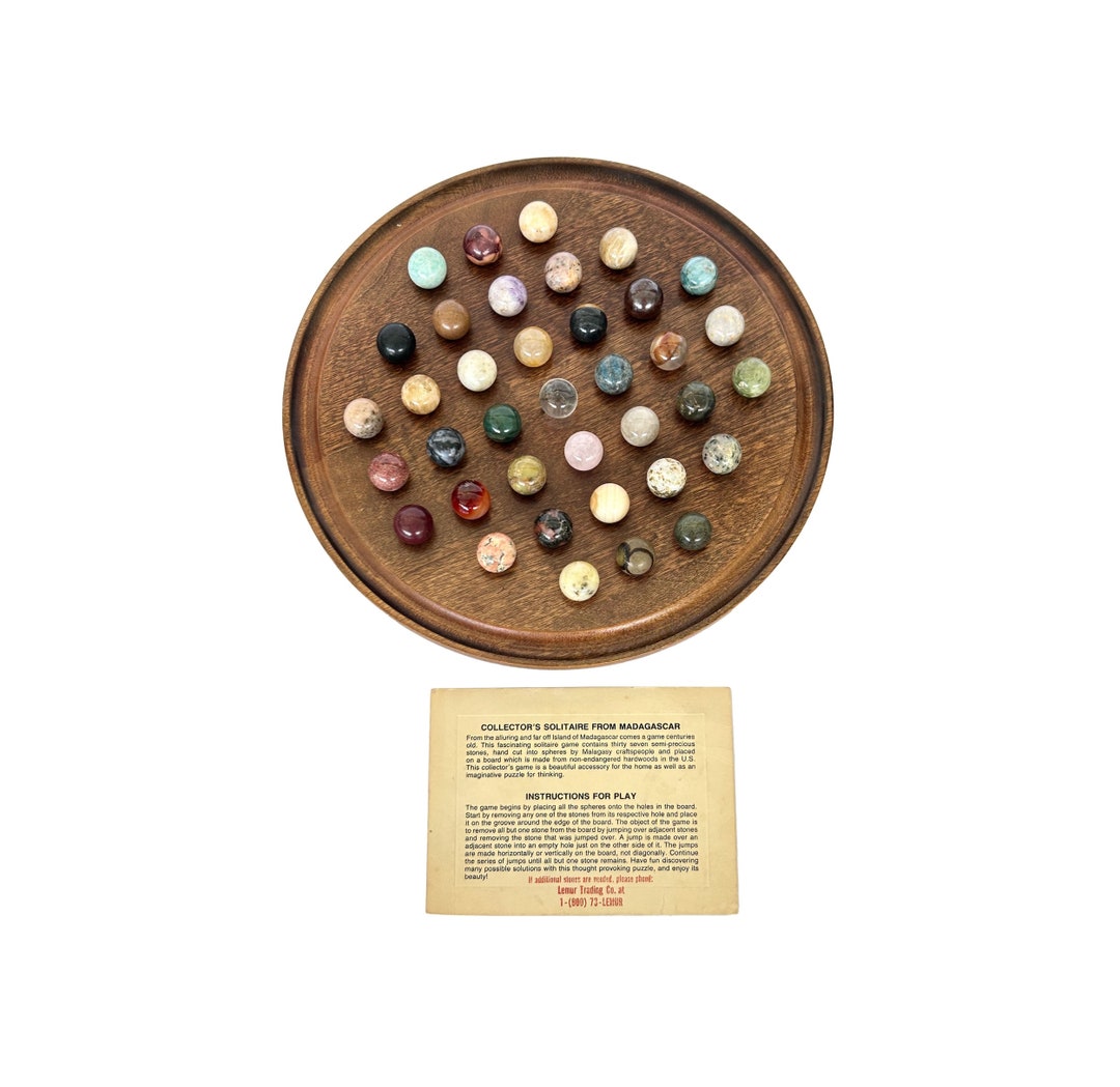 SOLITAIRE Di VENEZIA - Board Game - Semi Precious Stones - Madagascar ...