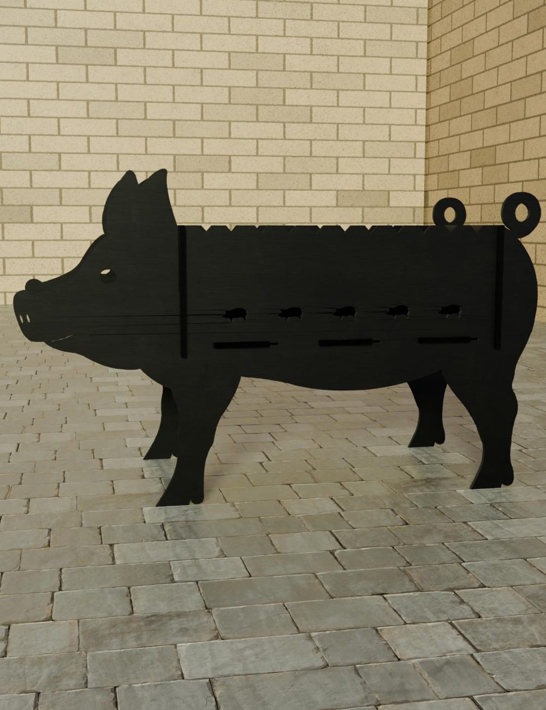 Pig Shape Flat Pack BBQ Grill DXF File | Laser Cut Fire Pit | Digital ...