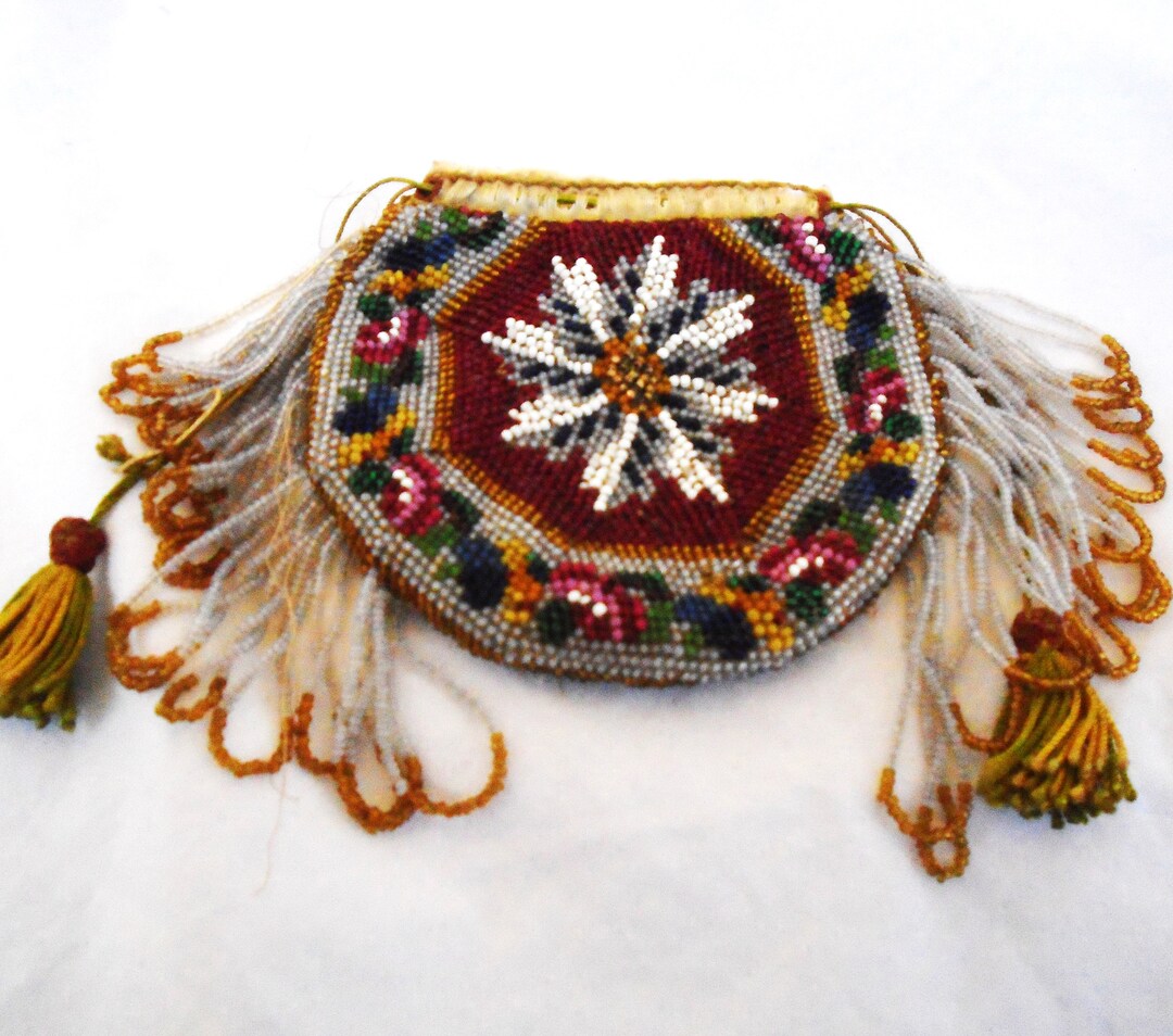 Vintage Intricate 40's Small Beaded Pouch - Etsy
