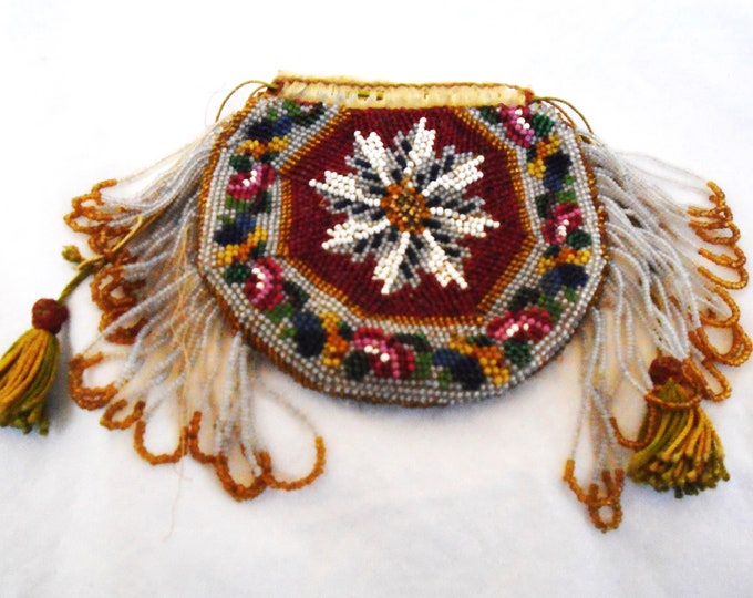 Vintage Intricate 40's Small Beaded Pouch - Etsy