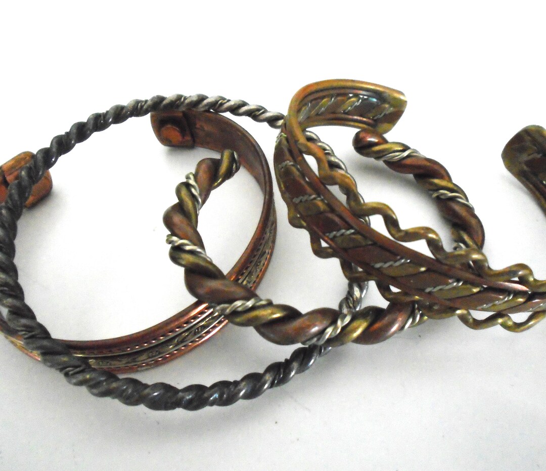 Vintage Mixed Metal Bracelet Collection - Etsy