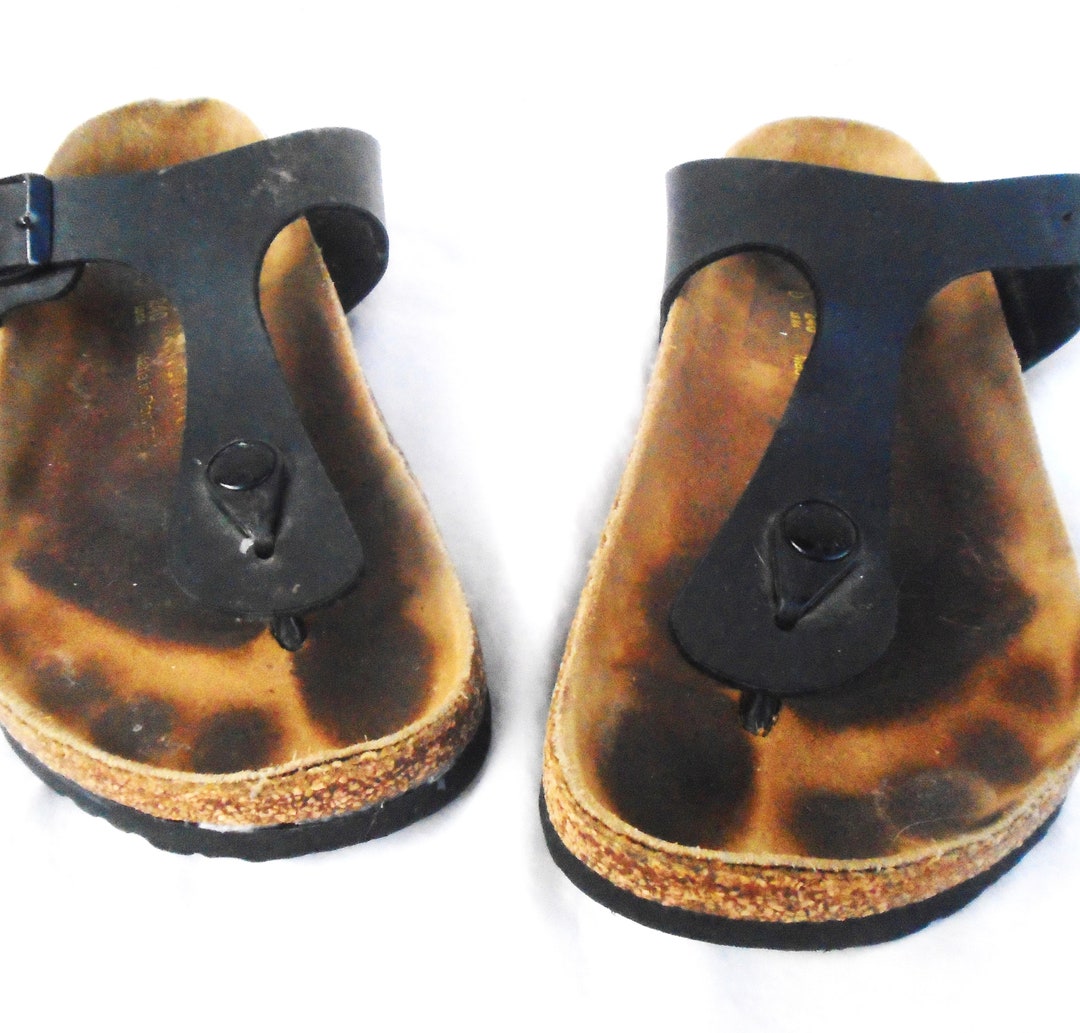 ON Sale..........black Gizeh Style Birkenstock Sandals - Etsy