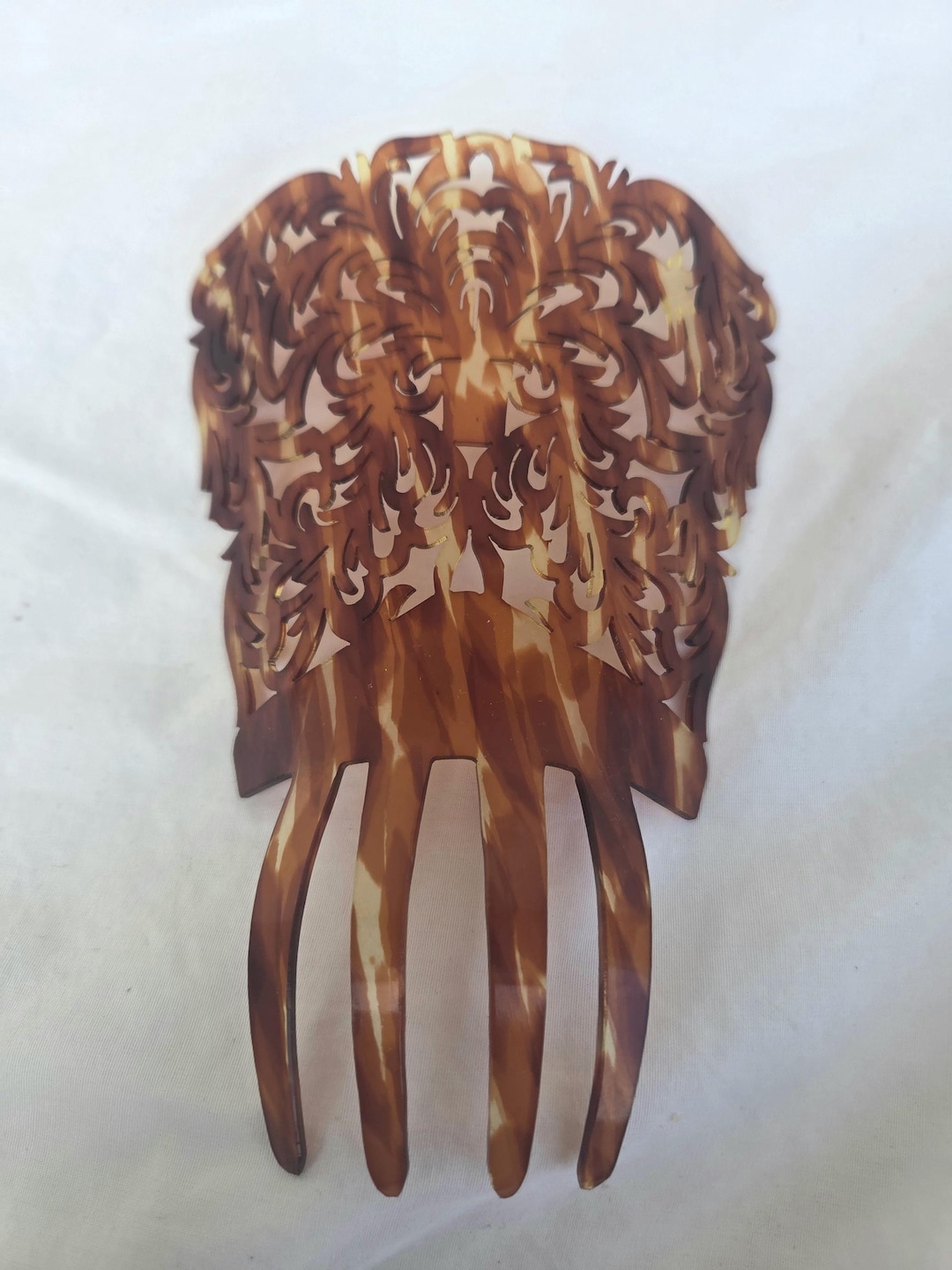 Vintage Faux Tortoise Shell Large Celluloid Hair Comb - Etsy