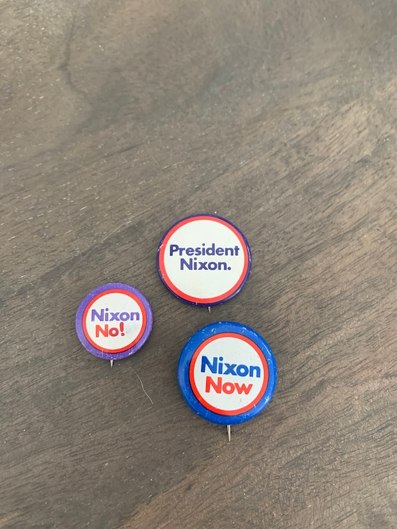 Vintage Metal Button President Nixon Election Pinback… - Gem
