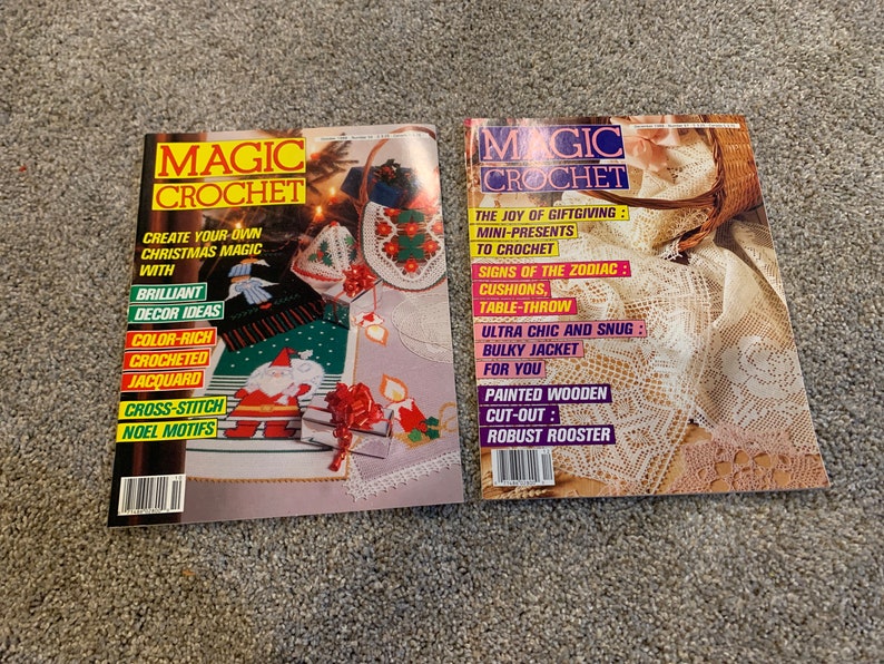 Vintage Magic Crochet Magazine Two Pattern Magazines 1988 - Etsy