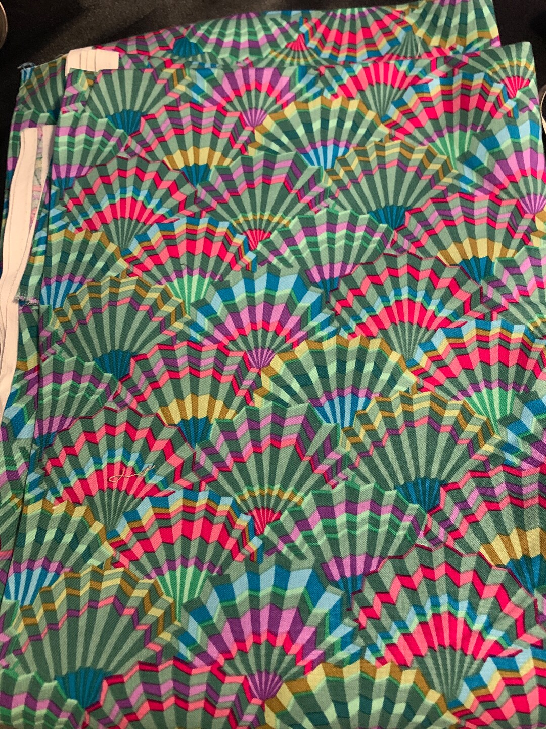 Rainbow 3D Fans Fabric Kaffe Fassett for Rowan Discontinued Fabric 6 ...