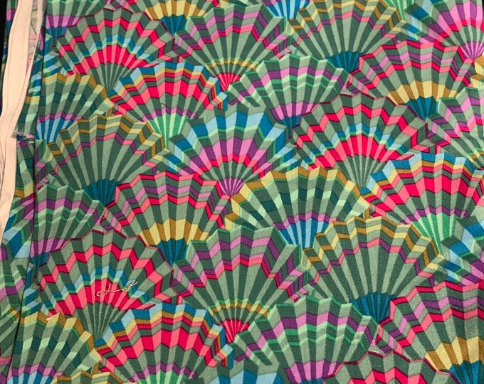Rainbow 3D Fans Fabric Kaffe Fassett for Rowan Discontinued Fabric 6 ...