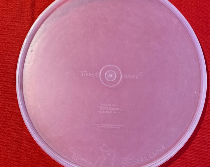 Vintage Tupperware Bowl Lid Tupper Seal 230-4 Clear Round Lid ...