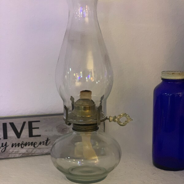 Glass Oil Lamp - Etsy